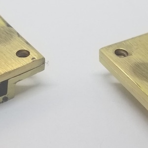 3 PIECE ENGLISH Brass Table Keeper Fork Traditional English Slide ...