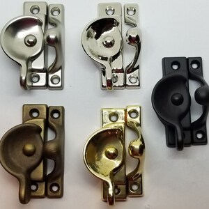 Decorative Solid Antique Brass Heavy Duty Spring Loaded Window Sash ...