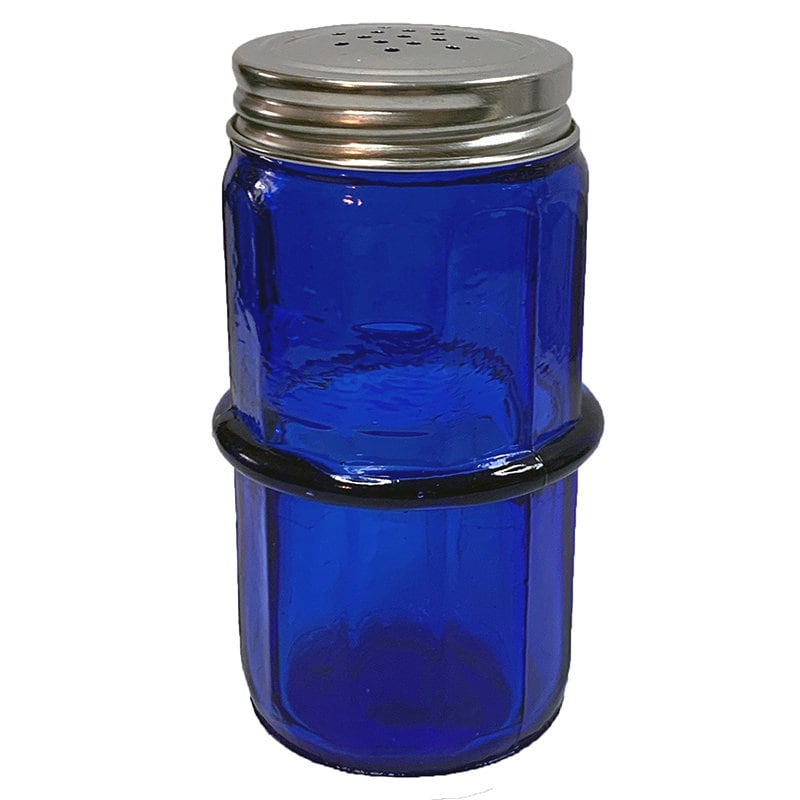 Clear Green or Blue COLONIAL Style Glass Spice Jar With Lid - Hoosier ...