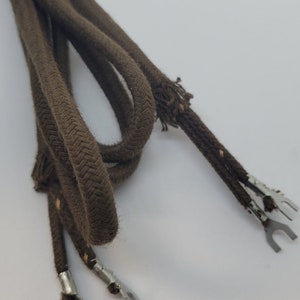 Antique Brown Cloth Covered Telephone RECEIVER CORD 35 Inches Old ...