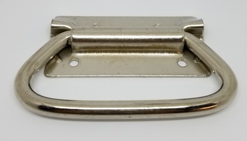 Trunk Chest Handle - Nickel Plated Steel - HEAVY DUTY Hand Loop BAIL ...