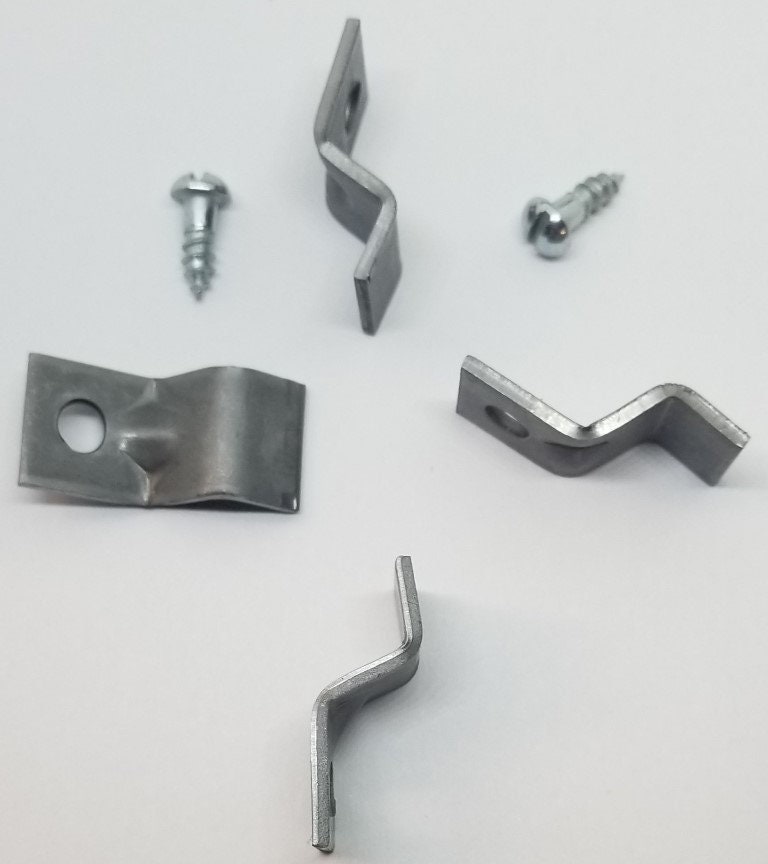 Dozen (12) Steel Table Top Fasteners Screws Brace Bracket Mount Apron ...