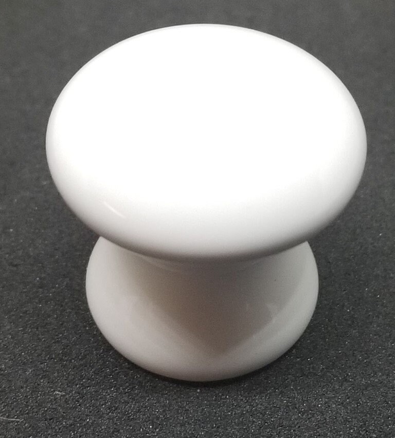 1" Round White Porcelain Knob Antique Vintage Rustic Retro Old Cabinet ...