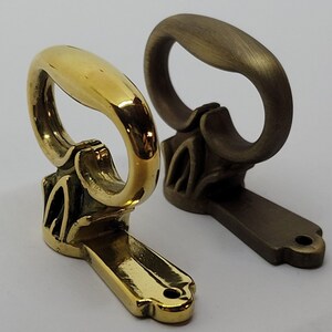MOCK KEY PULL Colonial Revival Style Cast Brass Fake Blank Knob Handle ...