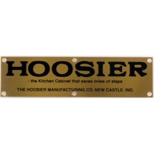 Solid Brass Hoosier Name Plate Cabinet Label Badge Saves Steps Sellers ...