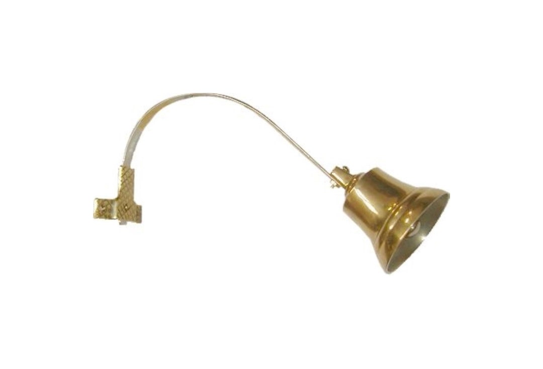 CAST BRASS Shopkeeper's Door Bell Hanging Alert Fancy Antique Vintage ...