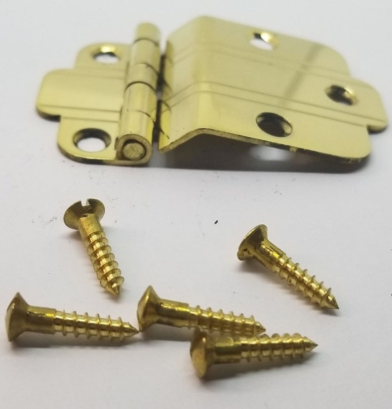 POLISHED BRASS 3/8 Offset Mount Art Deco Cabinet Hinge - Etsy