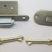 ANTIQUE BRASS Roll Top Desk Lock Set Rounded Oval Catch 2 Keys Vintage ...