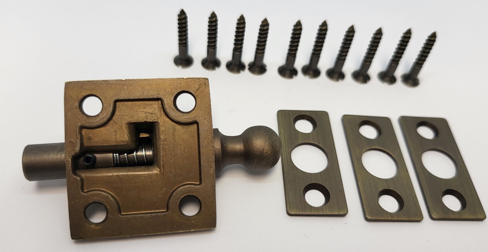 Window Sash Ventilating Bolt Latch Vent Lock Air 3 Strike Plates ...