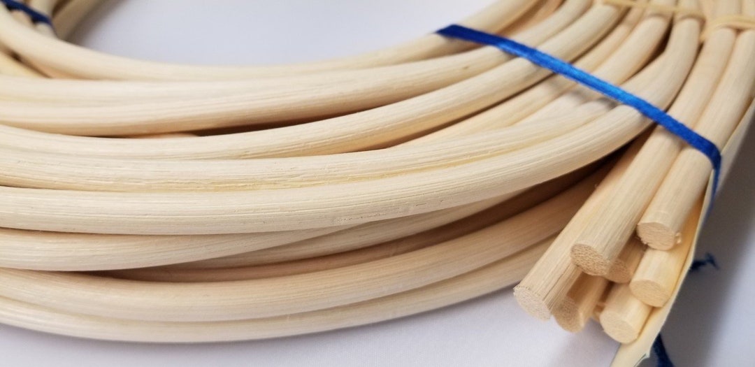 ROUND REED #10 - 5/16" (8MM) Diameter. 80' Foot Coil Rush Basket Wicker ...