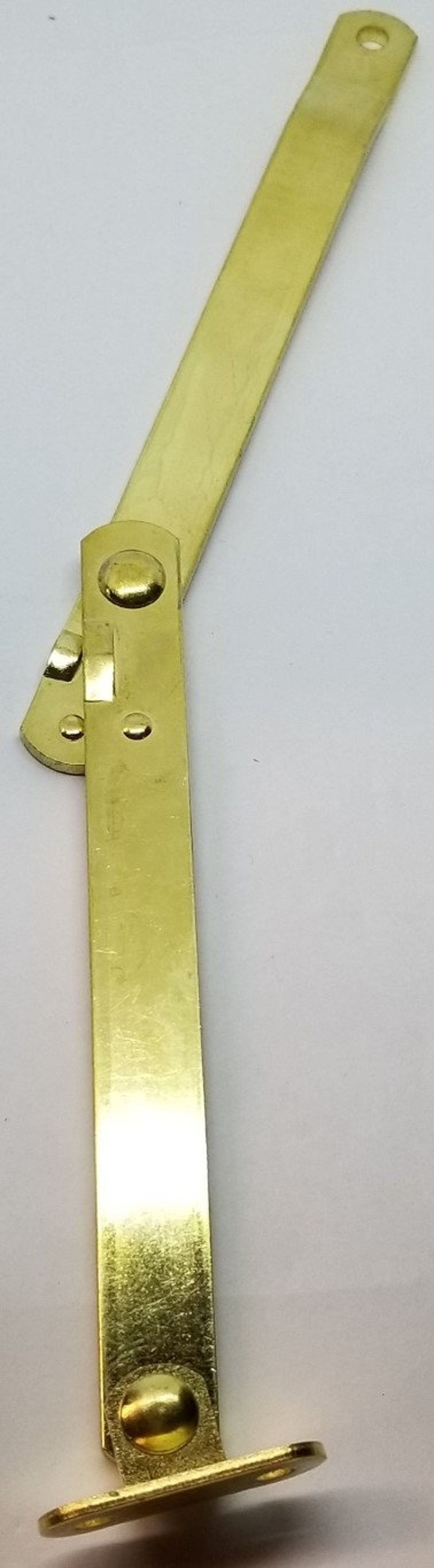 Pair (2) Brass Plated Steel Drop Front DESK LID STAYS Hinges Mailbox ...