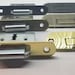 ANTIQUE BRASS Roll Top Desk Lock Set Rounded Oval Catch 2 Keys Vintage ...