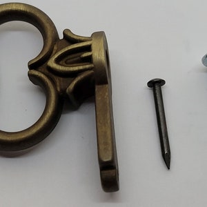 MOCK KEY PULL Colonial Revival Style Cast Brass Fake Blank Knob Handle ...