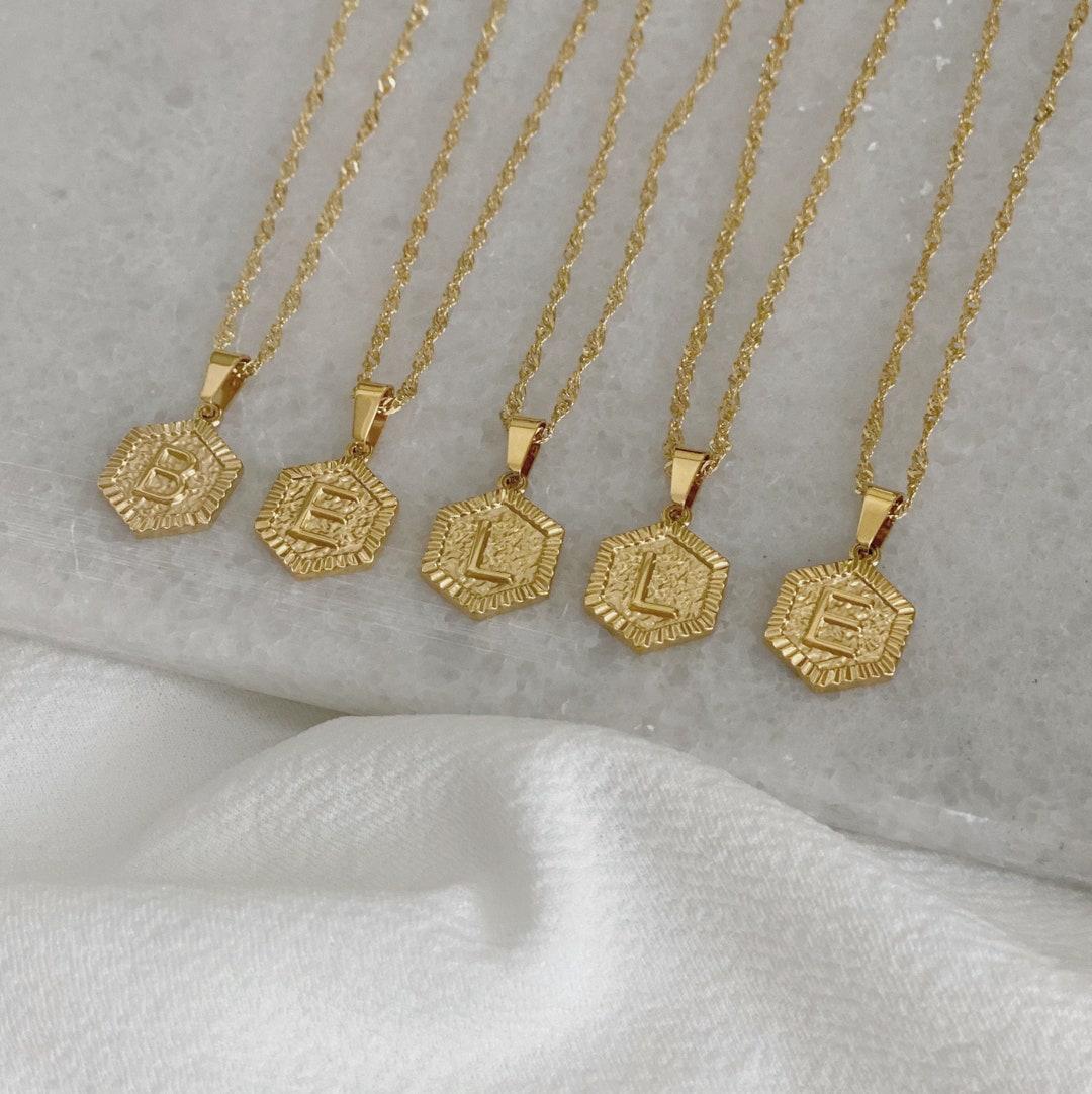 Dainty Initial Necklace Letter Necklace Dainty Necklace Tiny Letter ...