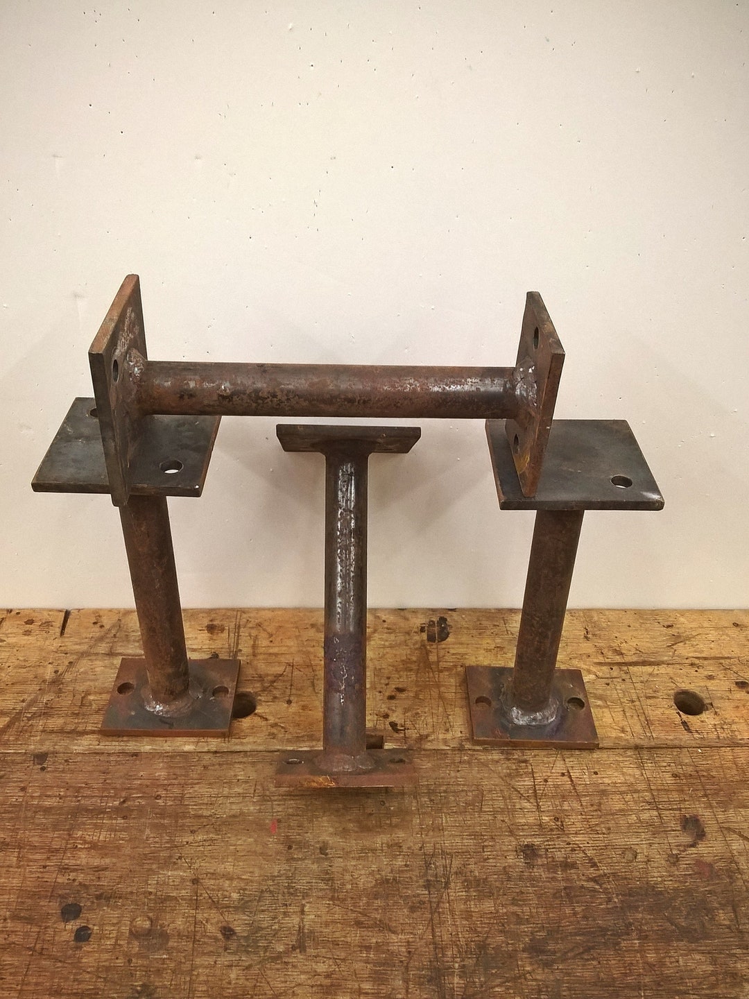 Foot of Steel Industrial Shelf Support Rusty Strut heavy Leg - Etsy