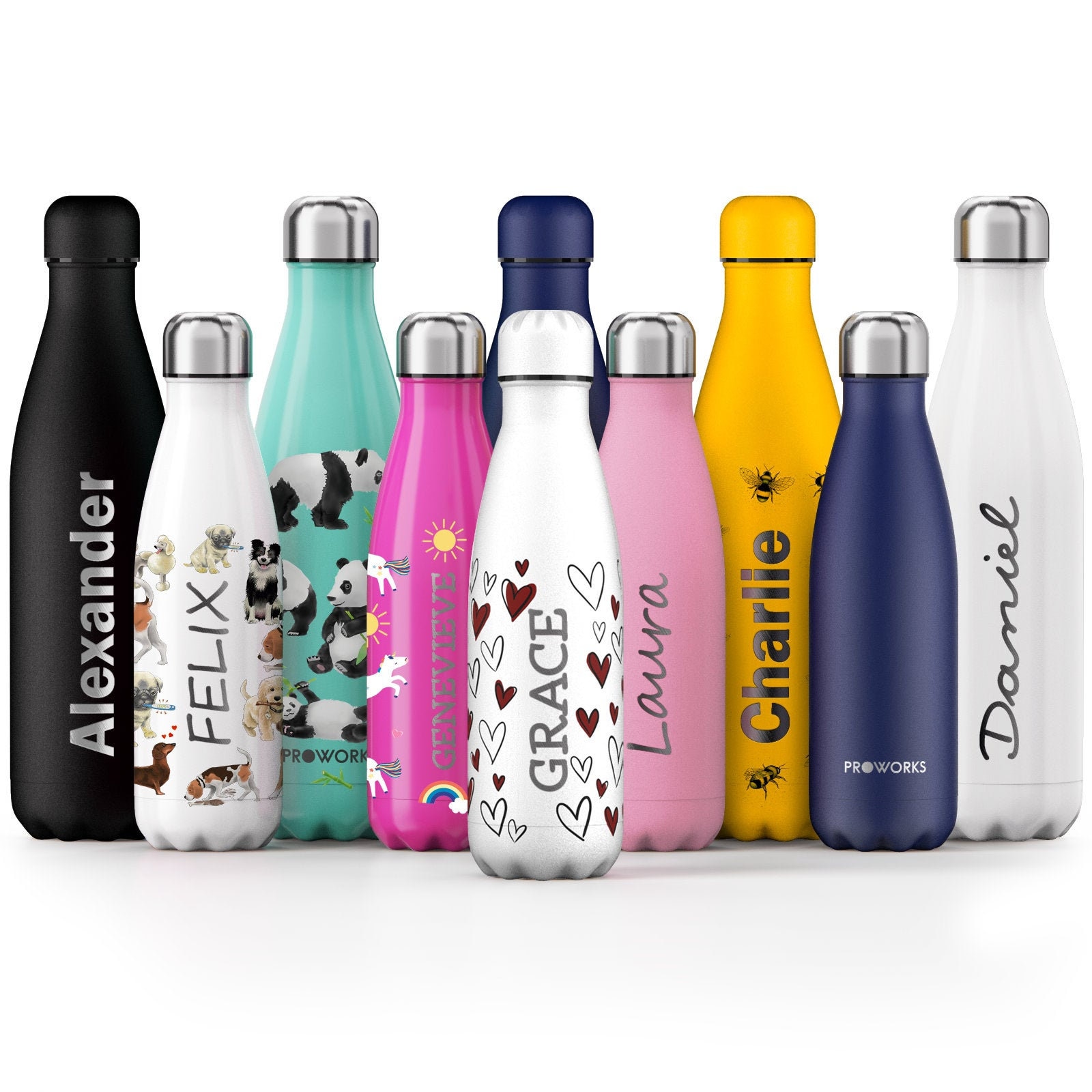 Botellas personalizadas de agua del corazón 1L 750ml 500ml o | Etsy