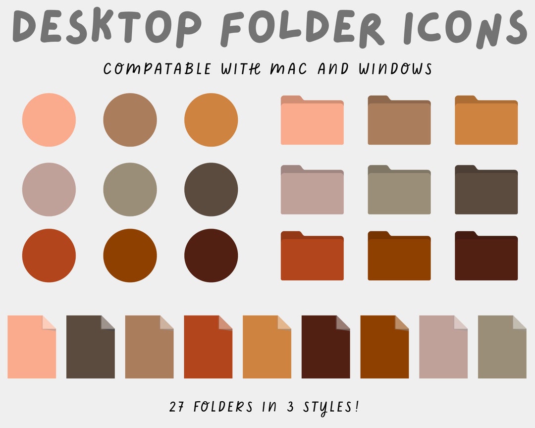 Autumn Folder Icons for Mac and Windows Desktop Icons, MacBook Icons ...