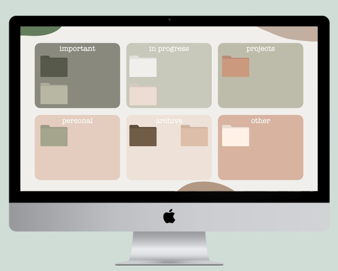 Desert Desktop Wallpaper Organizer & MacBook Folder Icons | Desktop ...