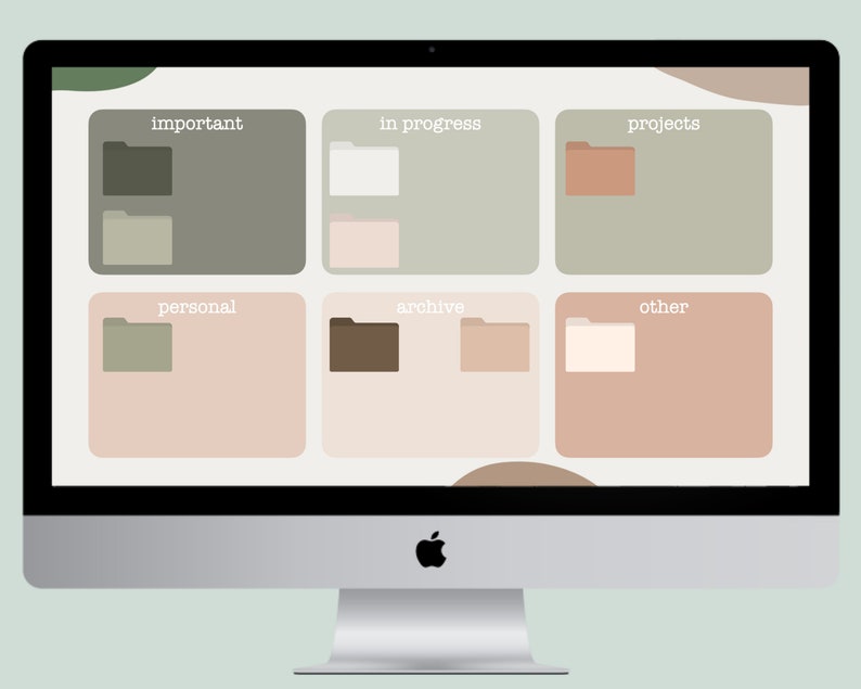 Desert Desktop Wallpaper Organizer & MacBook Folder Icons | Desktop ...