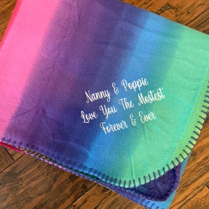 Personalized Fleece Throw Blanket Multi Colors Available Soft Plush. - Etsy