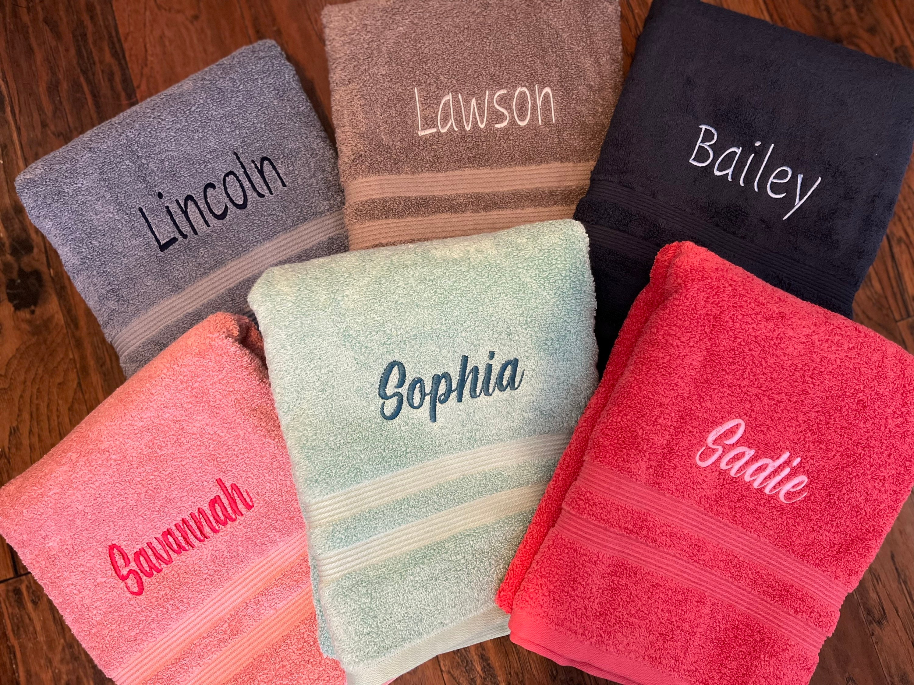 Serviette monogramme serviette de bain personnalisée - Etsy Canada