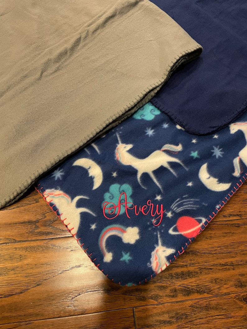 Personalized Fleece Throw Blanket Multi Colors Available Soft | Etsy