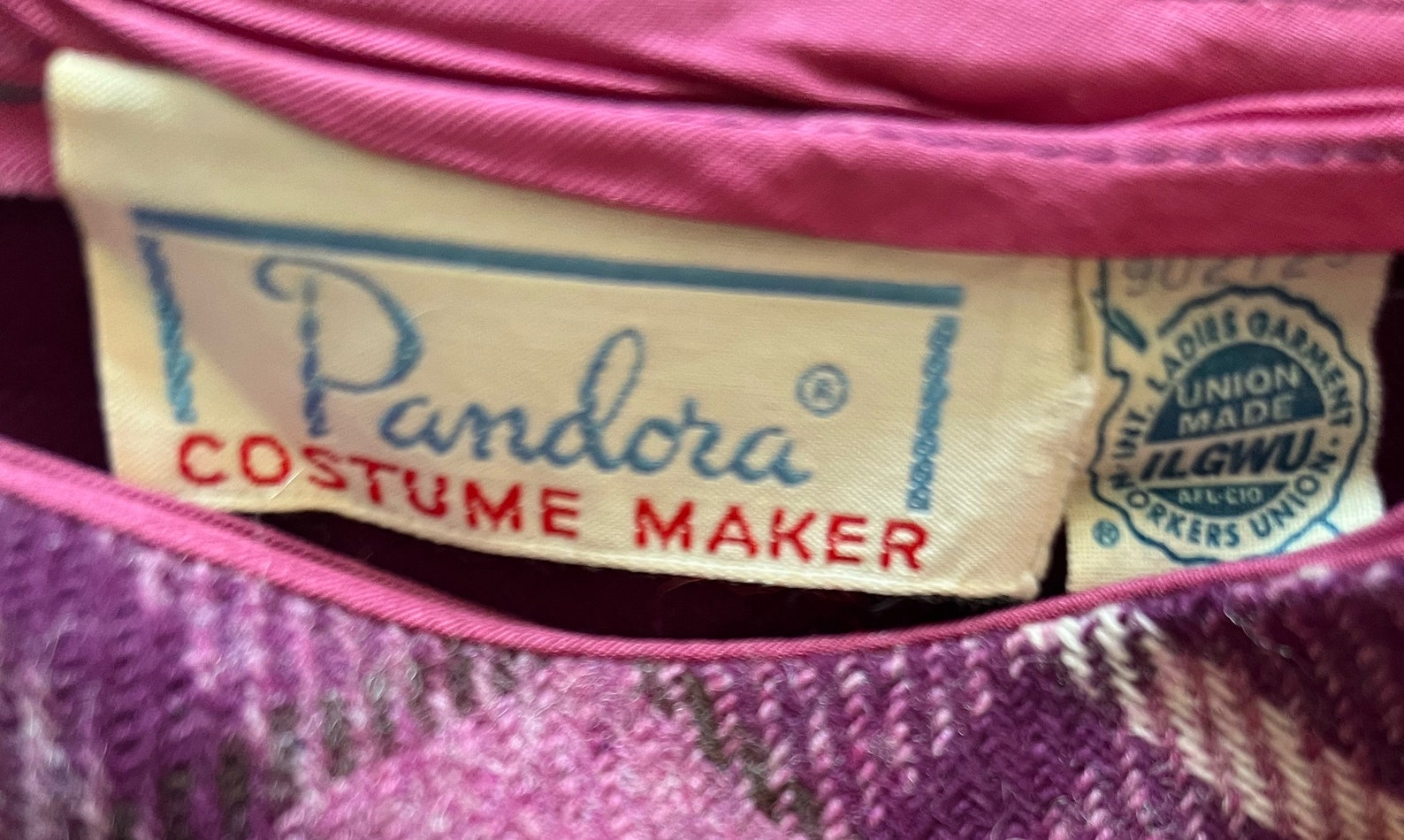 Vintage 1960s PANDORA Costume Maker Pink Purple Plaid Wool Skirt - Etsy