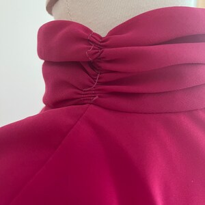 Vintage 1980s Hot Pink URSULA of Switzerland Long-sleeve Chiffon Midi ...