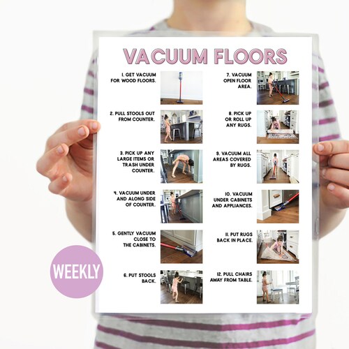Bathroom Step-by-step Visual Aid Cleaning Chore Guides - Etsy