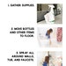 Shower & Bathtub Step-by-step Visual Aid - Cleaning Chore Guides- Cheat ...