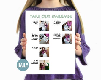 Shower & Bathtub Step-by-step Visual Aid Cleaning Chore - Etsy