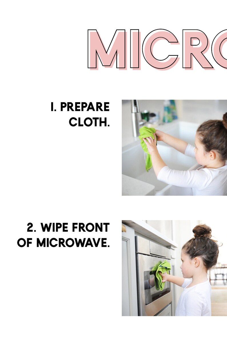 Microwave Step-by-step Chore Guides: Traditional and Drawer. - Etsy
