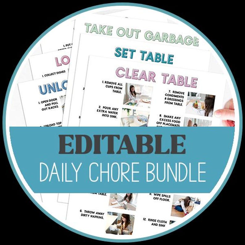 Editable Weekly, Daily, and Routine Bundles - Etsy