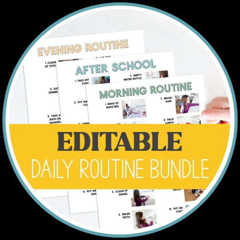 Editable Weekly, Daily, and Routine Bundles - Etsy