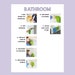 Bathroom Step-by-step Visual Aid - Cleaning Chore Guides- Cheat Sheet ...