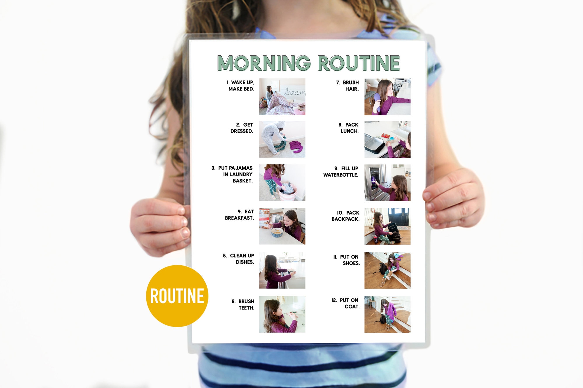 Morning Routine Step by Step Daily Chore Guide - Etsy Canada