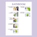 Bathroom Step-by-step Visual Aid - Cleaning Chore Guides- Cheat Sheet ...