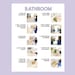 Bathroom Step-by-step Visual Aid - Cleaning Chore Guides- Cheat Sheet ...