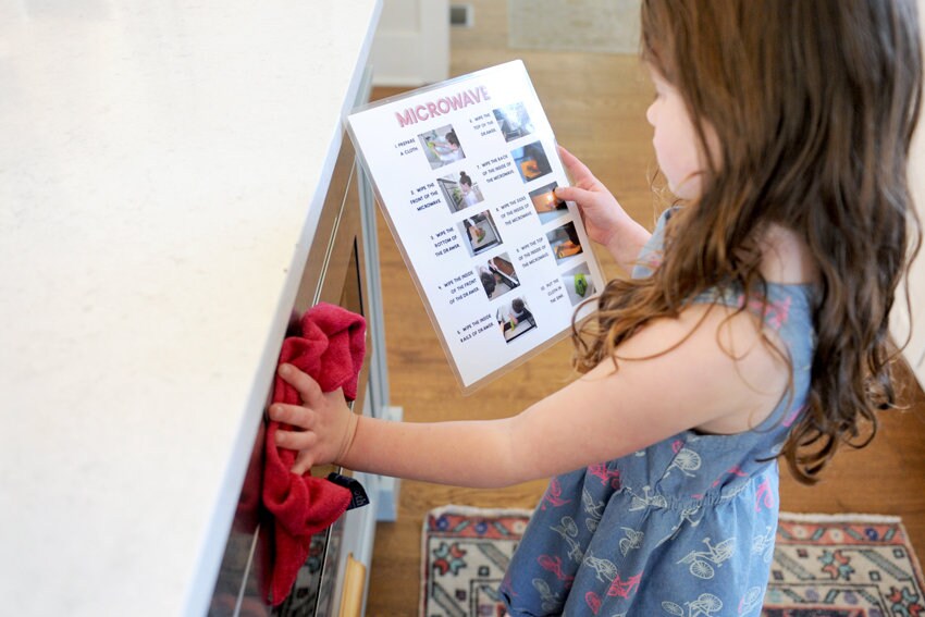 French Door Step-by-step Visual Aid - Cleaning Chore Guides- Cheat ...