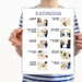 Bathroom Step-by-step Visual Aid - Cleaning Chore Guides- Cheat Sheet ...