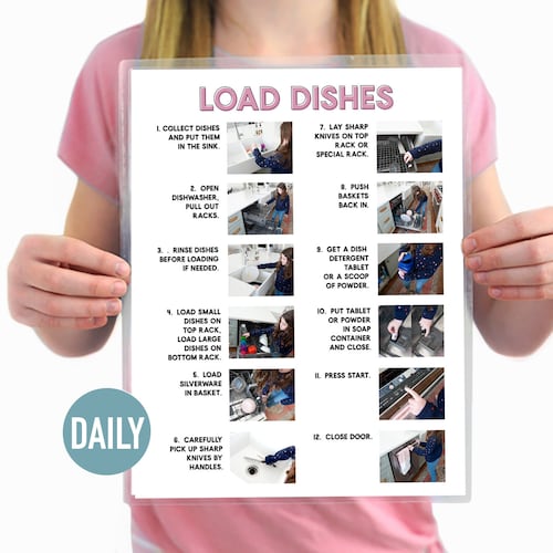 Bathroom Step-by-step Visual Aid Cleaning Chore Guides - Etsy Canada