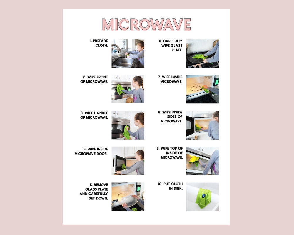 Microwave Step-by-step Chore Guides: Traditional and Drawer. Step-by ...