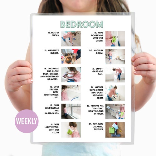 Shower & Bathtub Step-by-step Visual Aid Cleaning Chore - Etsy