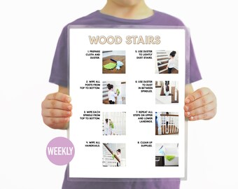 Bathroom Step-by-step Visual Aid Cleaning Chore Guides - Etsy Australia