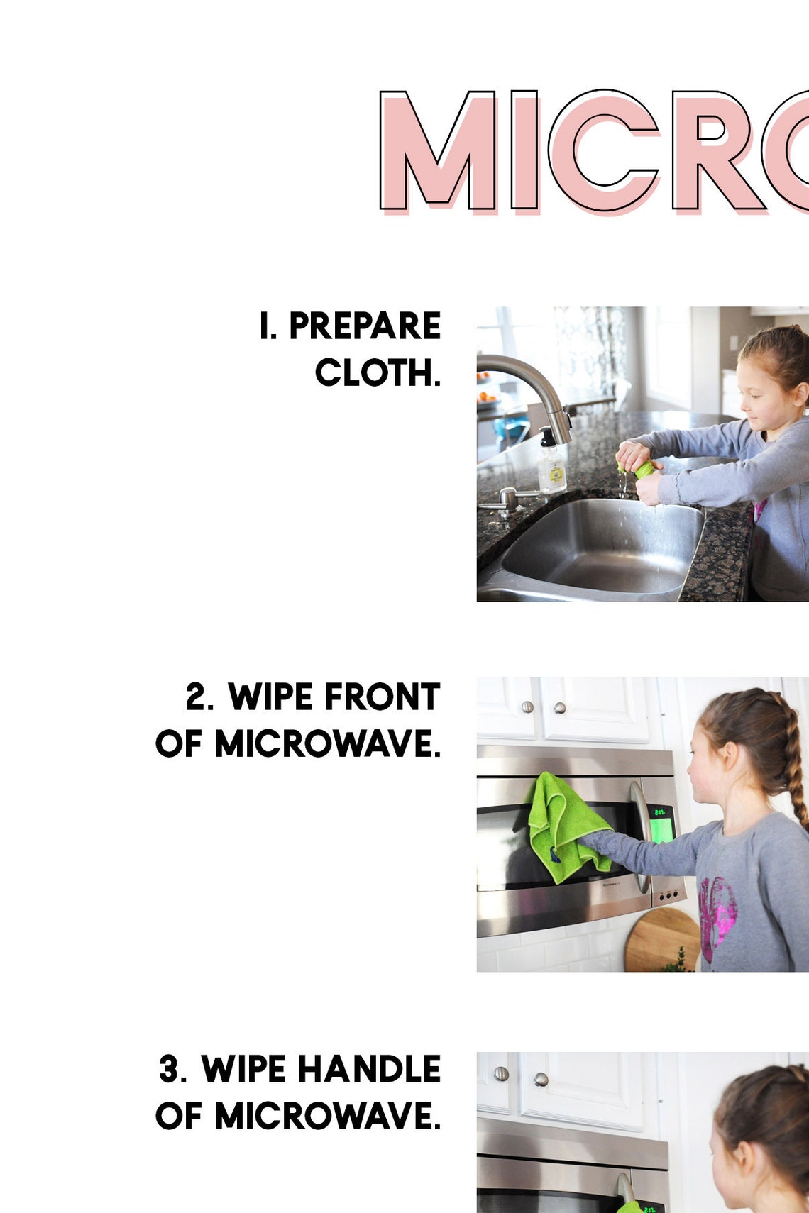 Microwave Step-by-step Chore Guides: Traditional and Drawer. Step-by ...