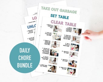 All Weekly Chore Guides Bundle: 47 Step-by-step Visual Aids | Etsy