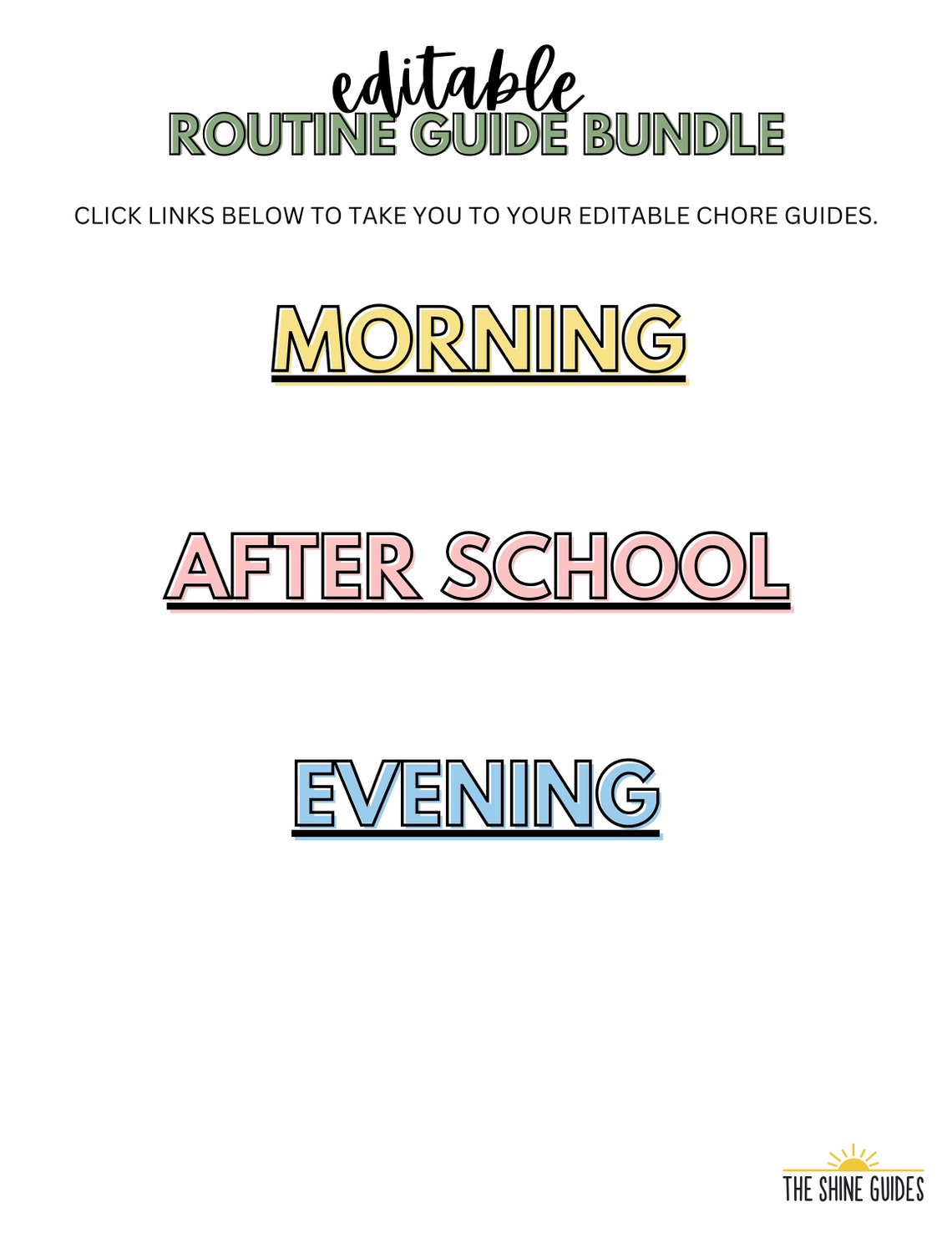 EDITABLE: All Routine Bundle Step by Step Visual Aid Chore Guides for ...