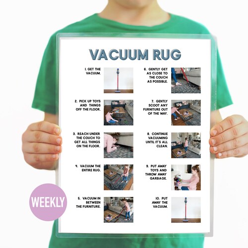 Bathroom Step-by-step Visual Aid Cleaning Chore Guides - Etsy