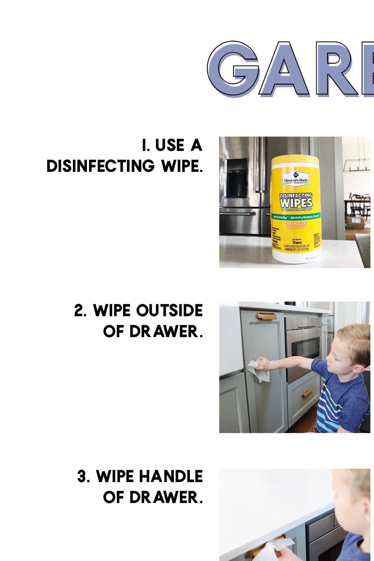 Garbage Drawer & Garbage Can Step-By-Step Visual Aid | Etsy