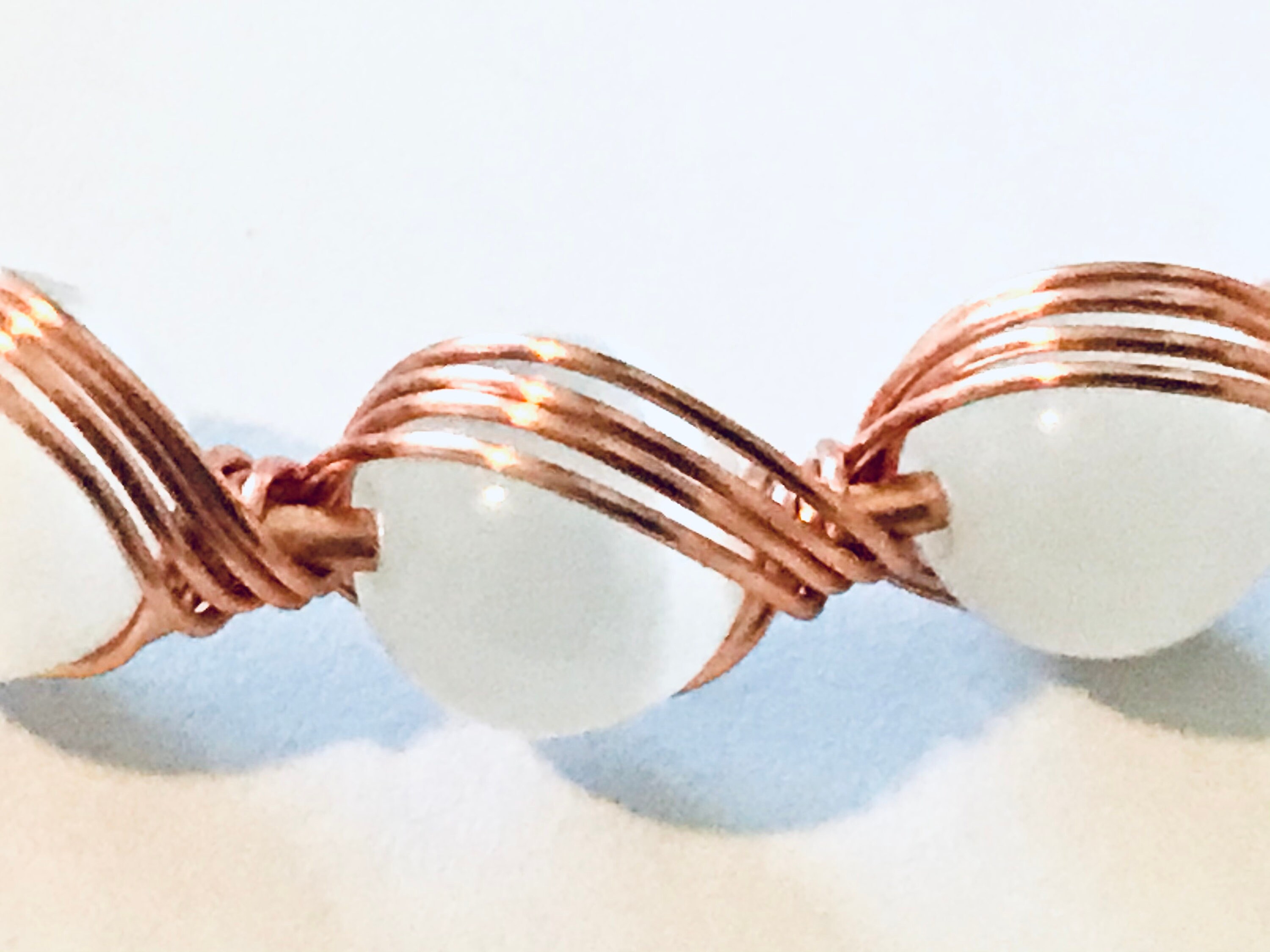 Hand Made, Wire Woven Bangle / Bracelet With Aura Protecting Cats Eye ...